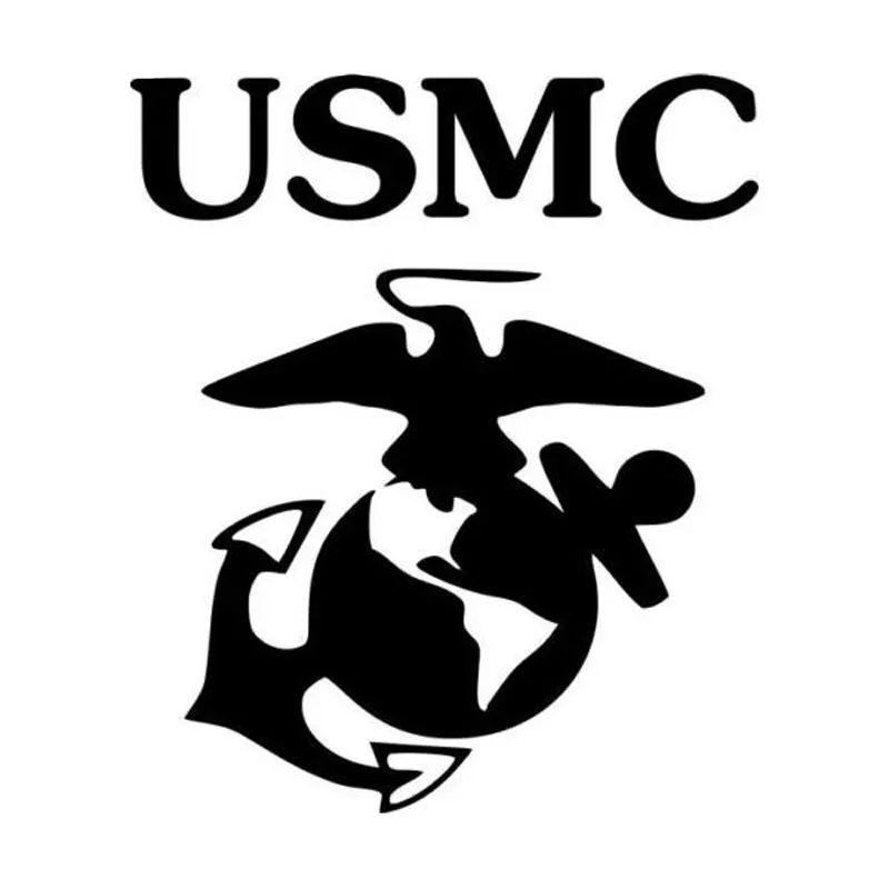 Large Usmc Enlisted Rank Chart 3 Color Vinyl Wall Decal