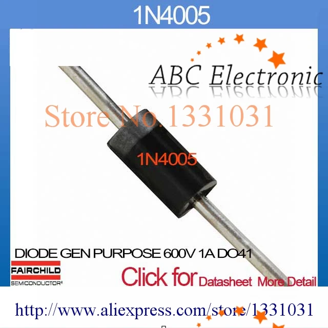 1N4005 Diode: Datasheet, Pinout, And Equivalents, 48% OFF