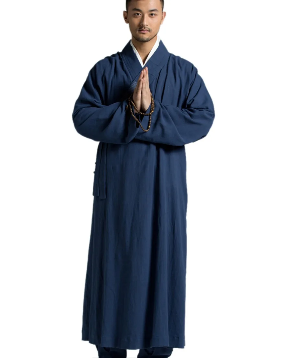 ZanYing Buddhist Monk Robe Vintage Religion Gown Blue S 3XL Summer ZYS28