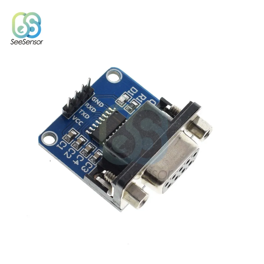MAX3232 RS232 to TTL Serial Port Converter Module DB9 Connector MAX232 Electronic PCB Board ...