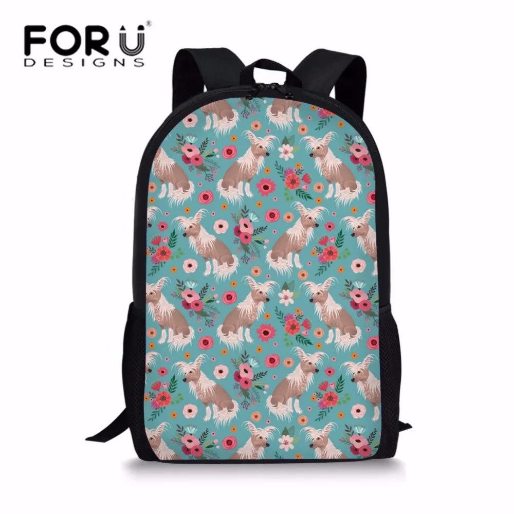 FORUDESIGNS Children Chinese Crested Printing School Bags for Kids ...