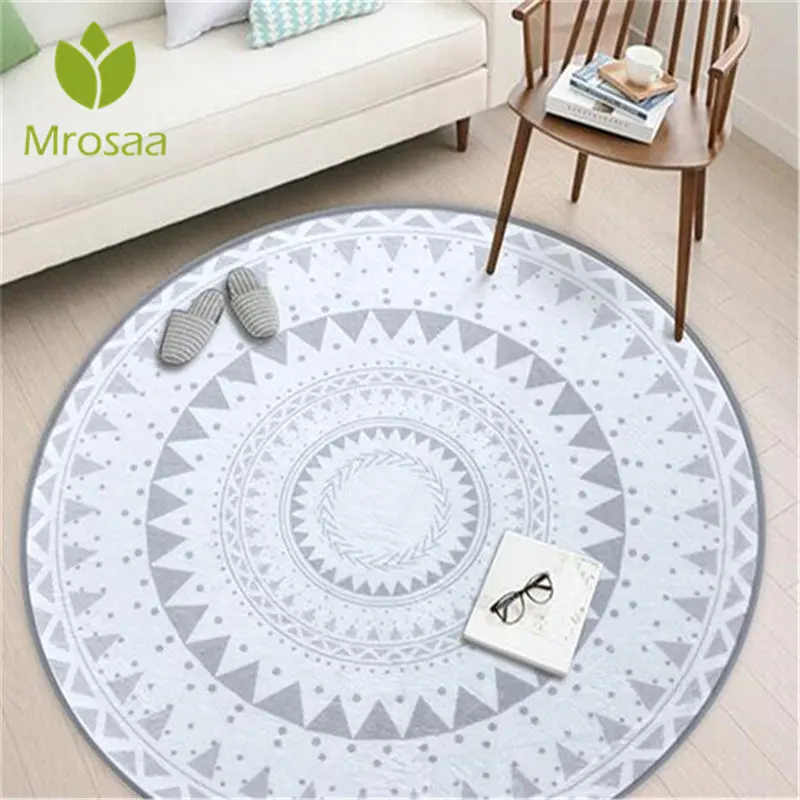 Nordic Gray Series Round Carpets For Living Room Children Play Tent ...