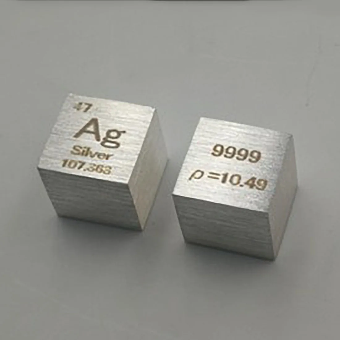 10 X 10 X 10mm Wiredrawing Argentum Cube Periodic Table Of Elements ...