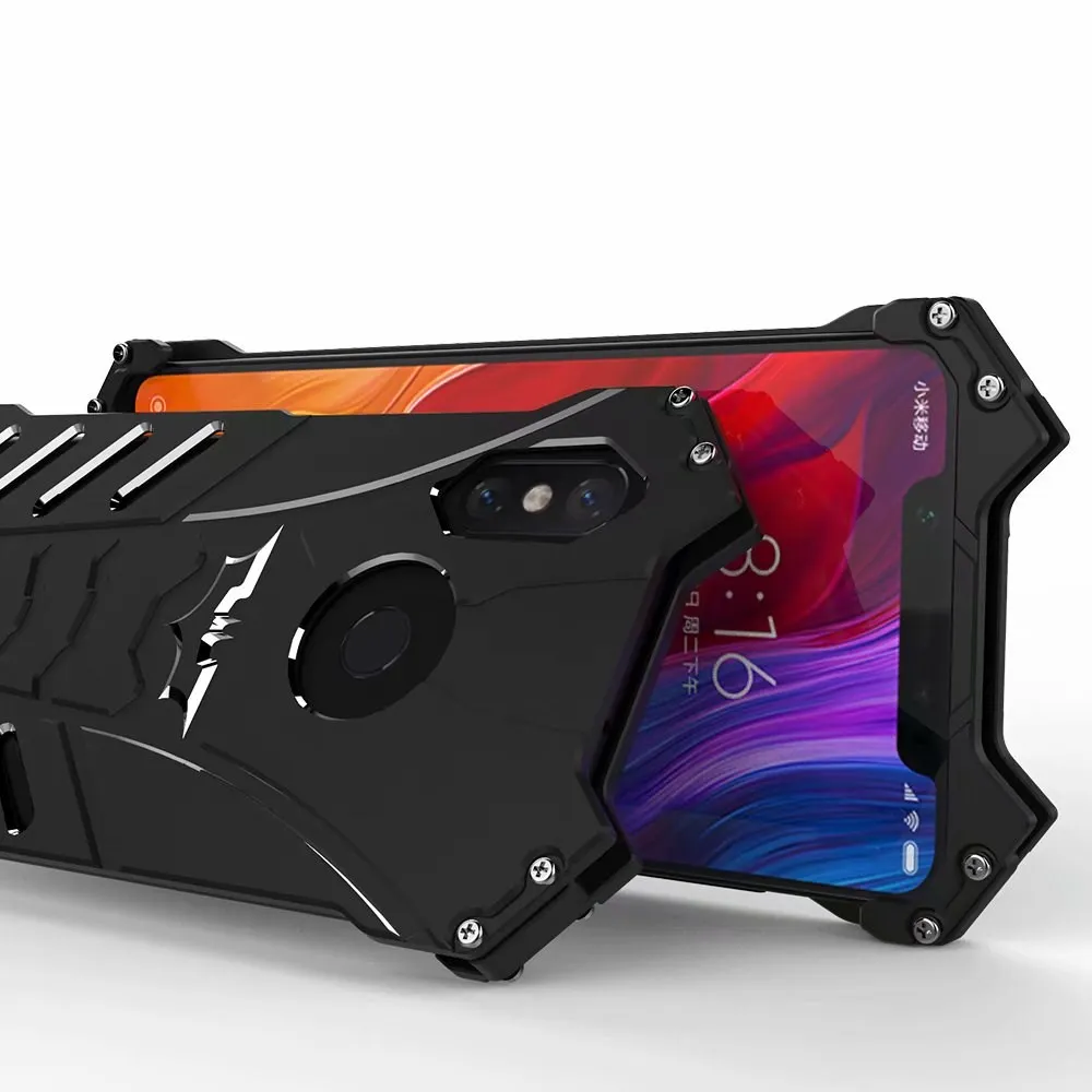R JUST case For Xiaomi MI 8 MI 8SE Armor Heavy Dust Metal Aluminum CNC ...