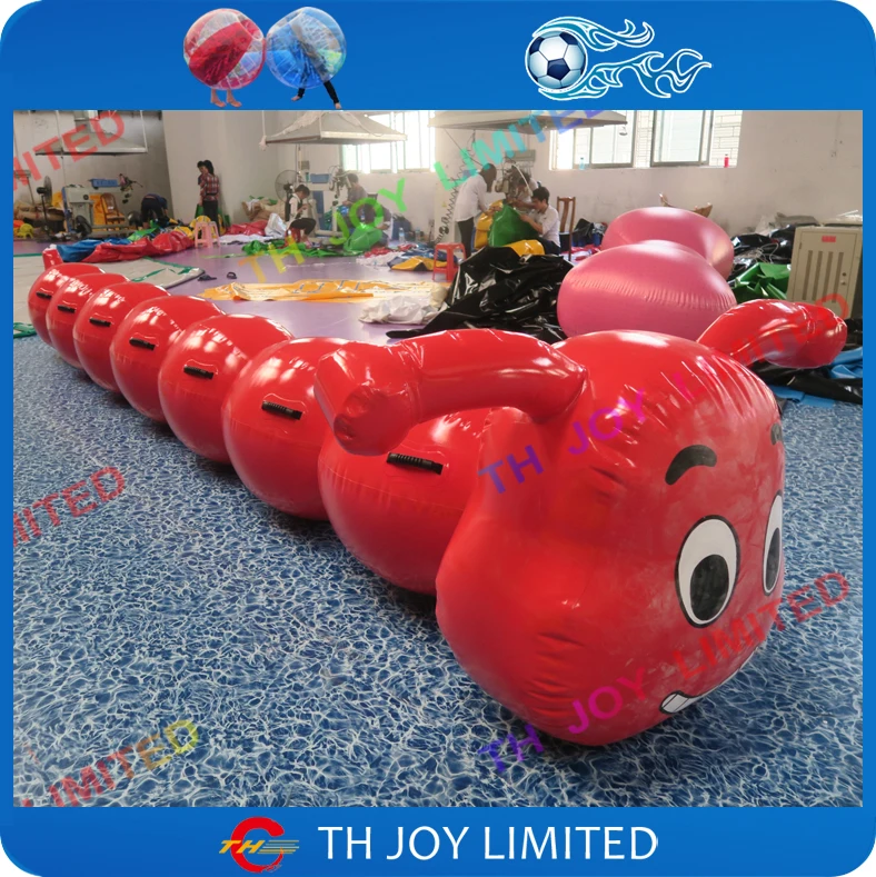 Free 6m long red color inflatable caterpillar/new design team building ...