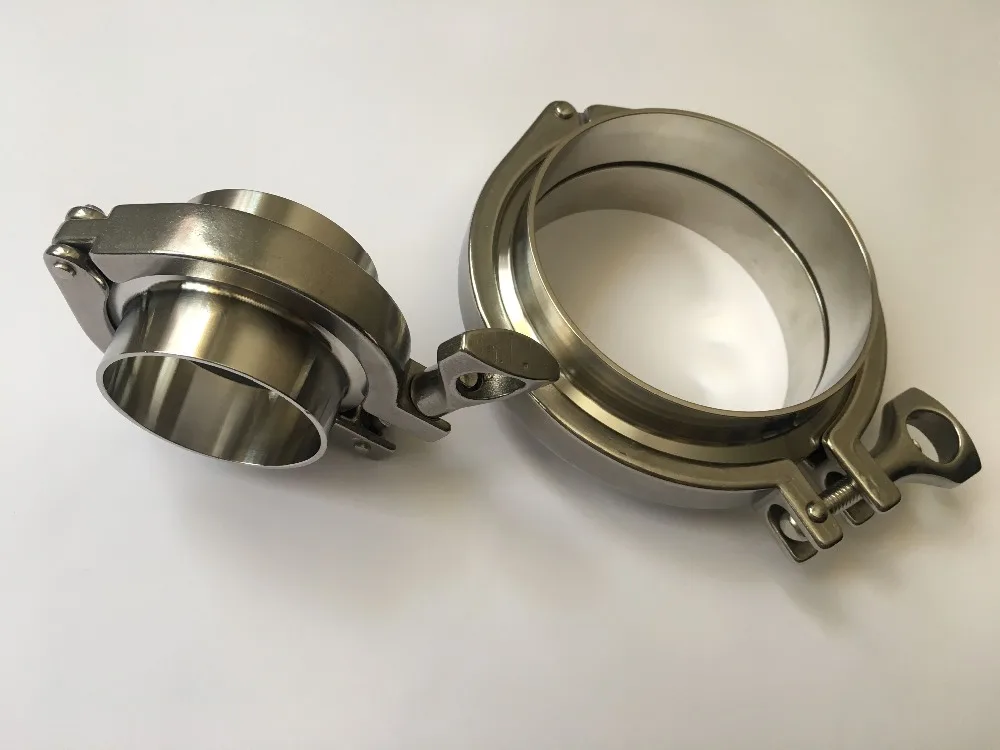 Freeshipping 1pcs 19mm 159mm sanitary triclamp ferrule set, 1 clamp+ 2 ...