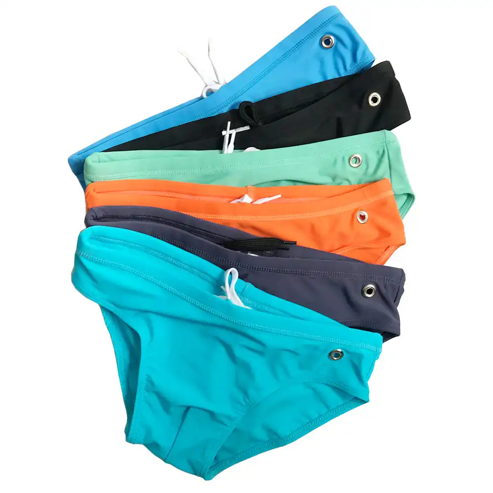 Aqux Mans Brand Swimming Briefs Low Waist Swimwear Swim Sluilt Tight