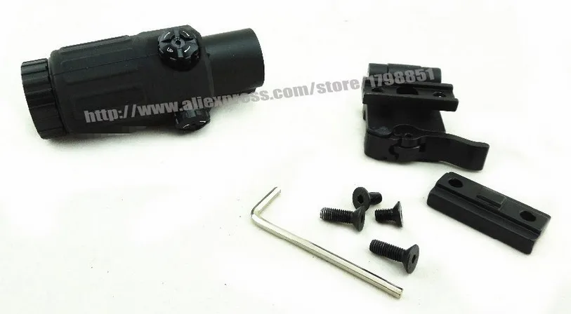 3x Magnifier tactical Holographic Sight Rifle Scope Airsoft Compact Gun ...