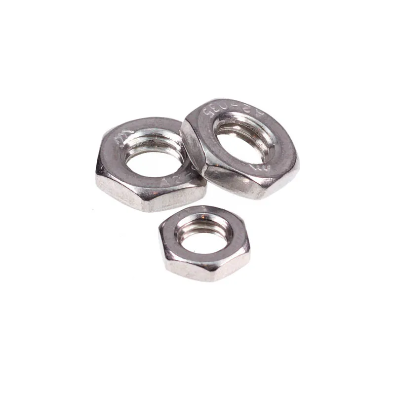 10Pcs 304 Stainless Steel Reverse Tooth Thin Nut Left Rotary/Left Tooth ...