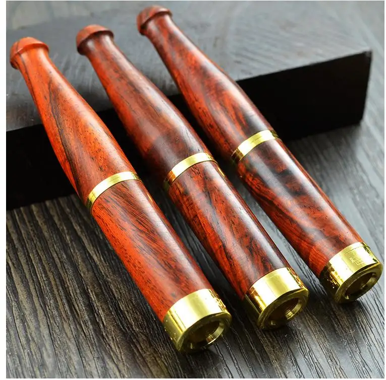 1 Pcs 흡연 세트 레드 우드 우드 흡연 파이프 스트레이트 타입 작은 8 Cm 길이 담배 파이프 필터 파이프 담배 홀더