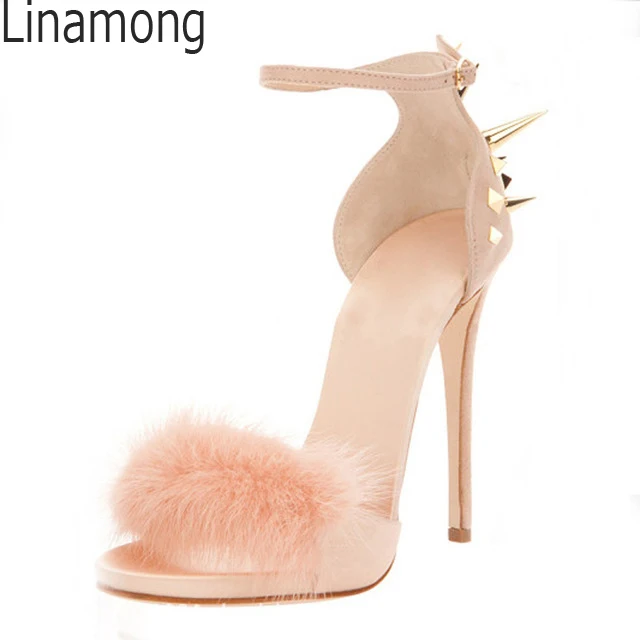Sexy-Women-Real-Rabbit-Fur-Spike-Rivets-Studs-Cover-Heel-Sandals-Buckle ...