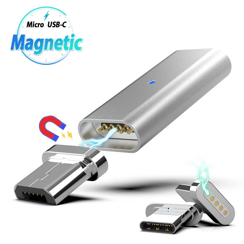 Micro USB Type C Magnetic Connector Adapter Magnet Usb Charging Cable ...
