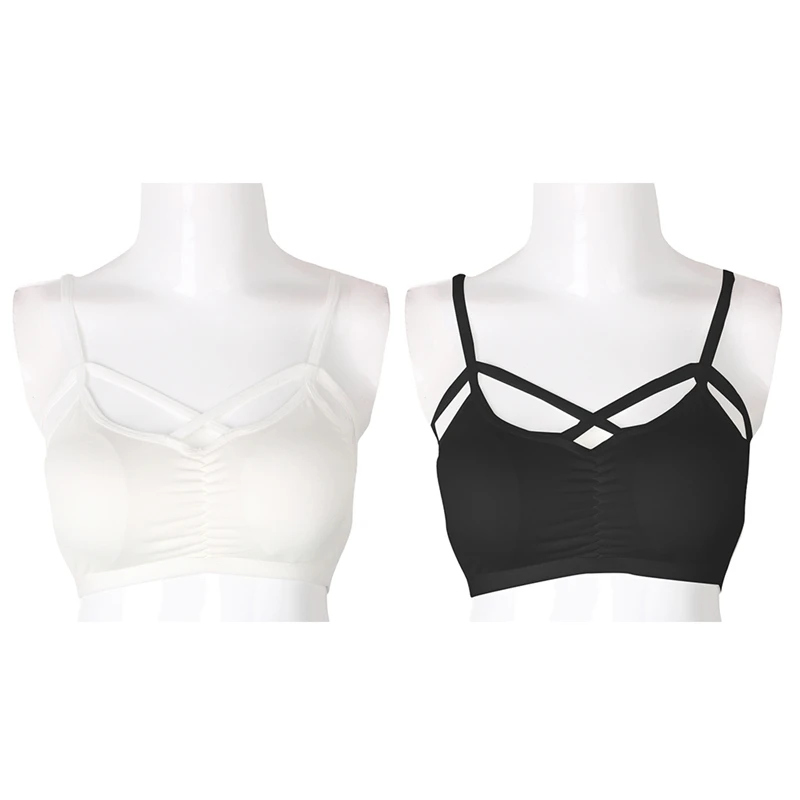1 Pc Sexy Women Cut Out Bra Bustier Crop Top Bralette Strappy Cropped