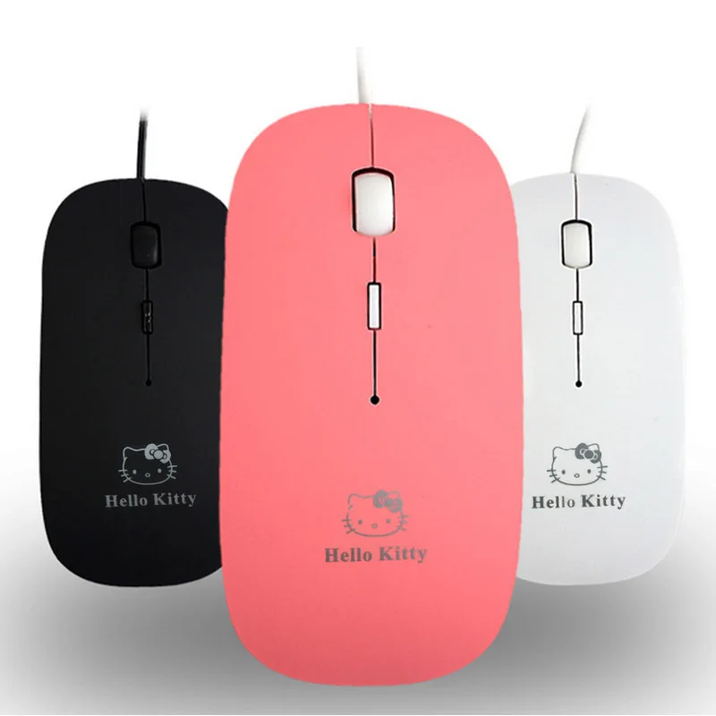 Wireless Mouse Hello Kitty Computer Mice 2.4Ghz USB Computer Mouse ...