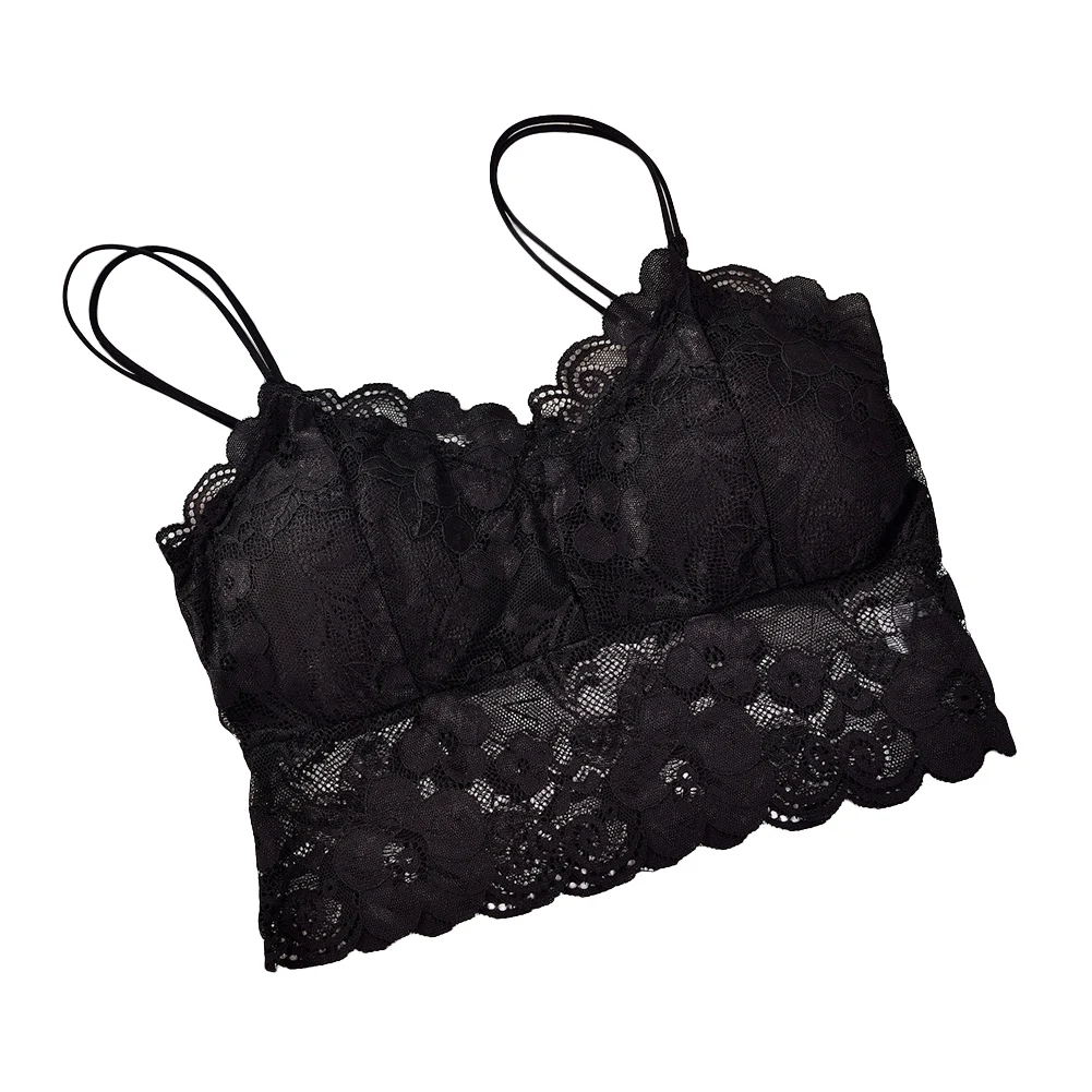 Sexy Women Soft Breathable Brassiere Lace Bra Tube Tops Wrapped Chest ...