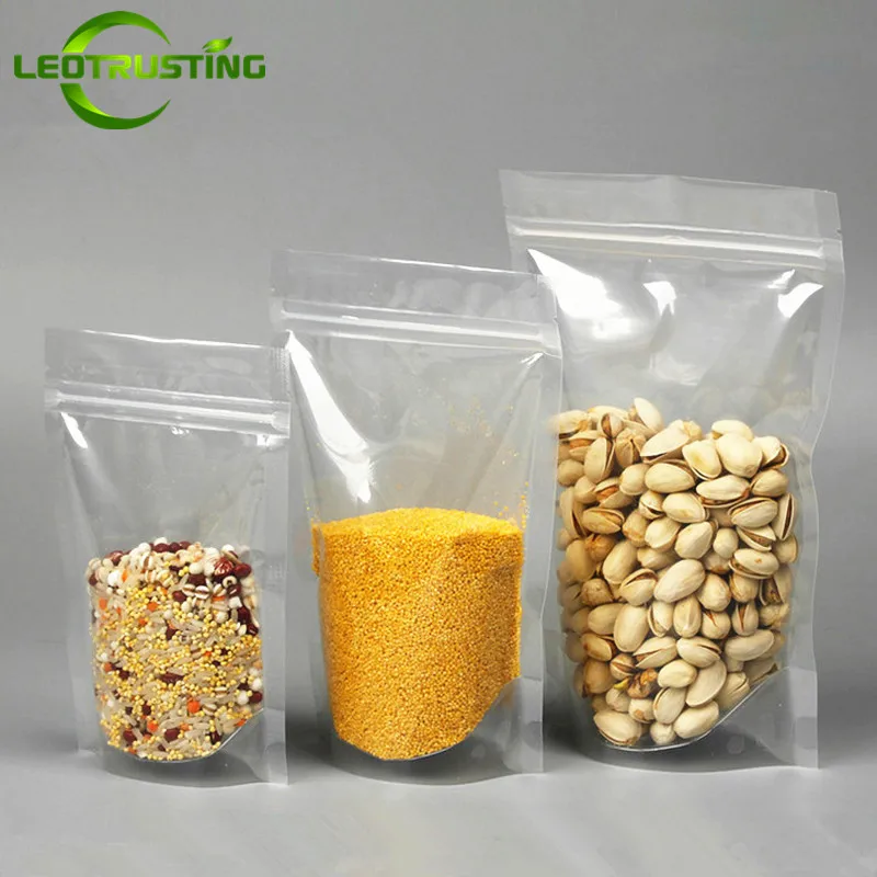 100PCS-High-Clear-Stand-up-Plastic-Zipper-Packaging-Bag-Resealable ...