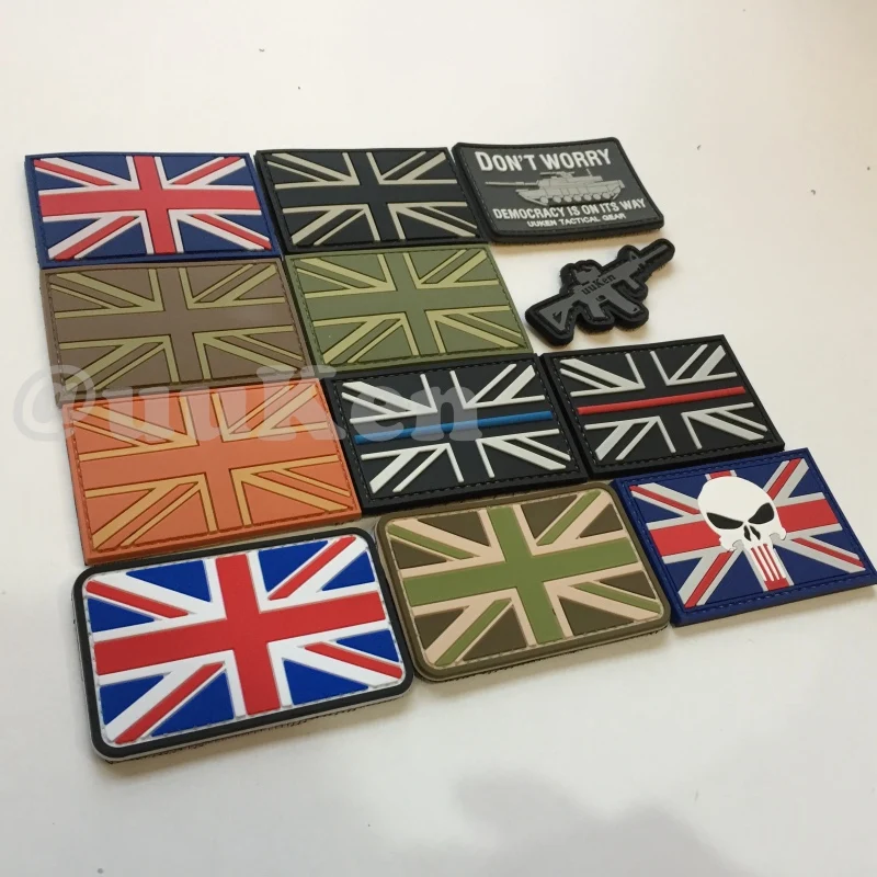 Union Jack Uk Flag Patch 3d Rubber Pvc Morale Patches Tactical Airsoft ...