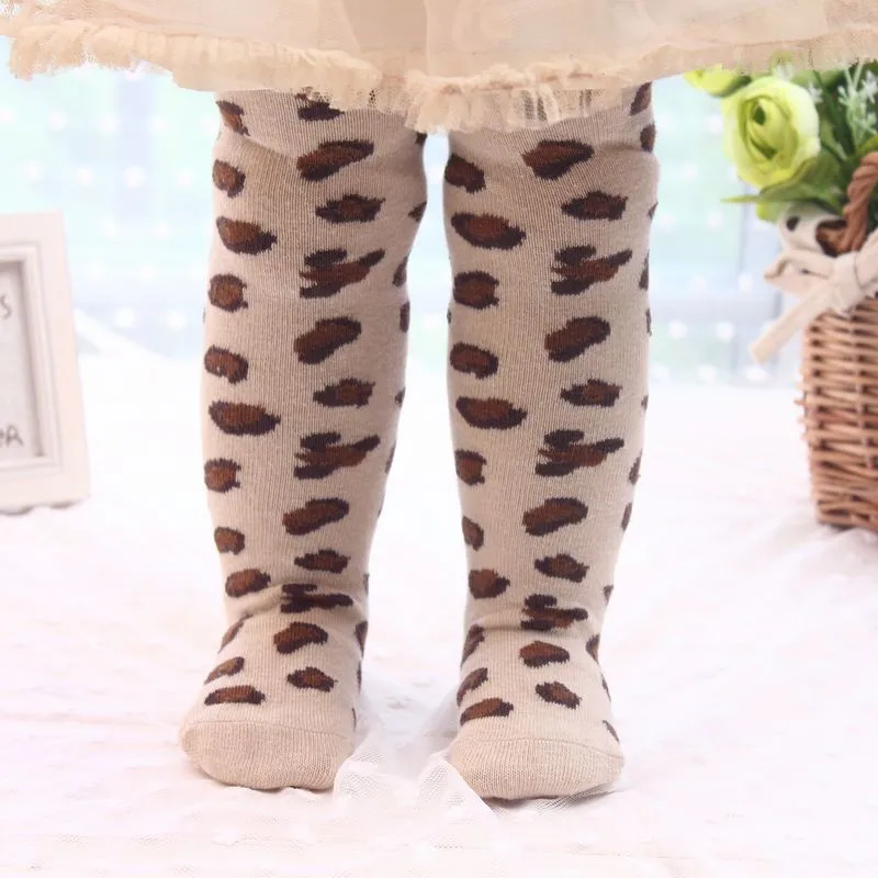 New spring/autumn leopard thickening tights baby girls boys cotton ...