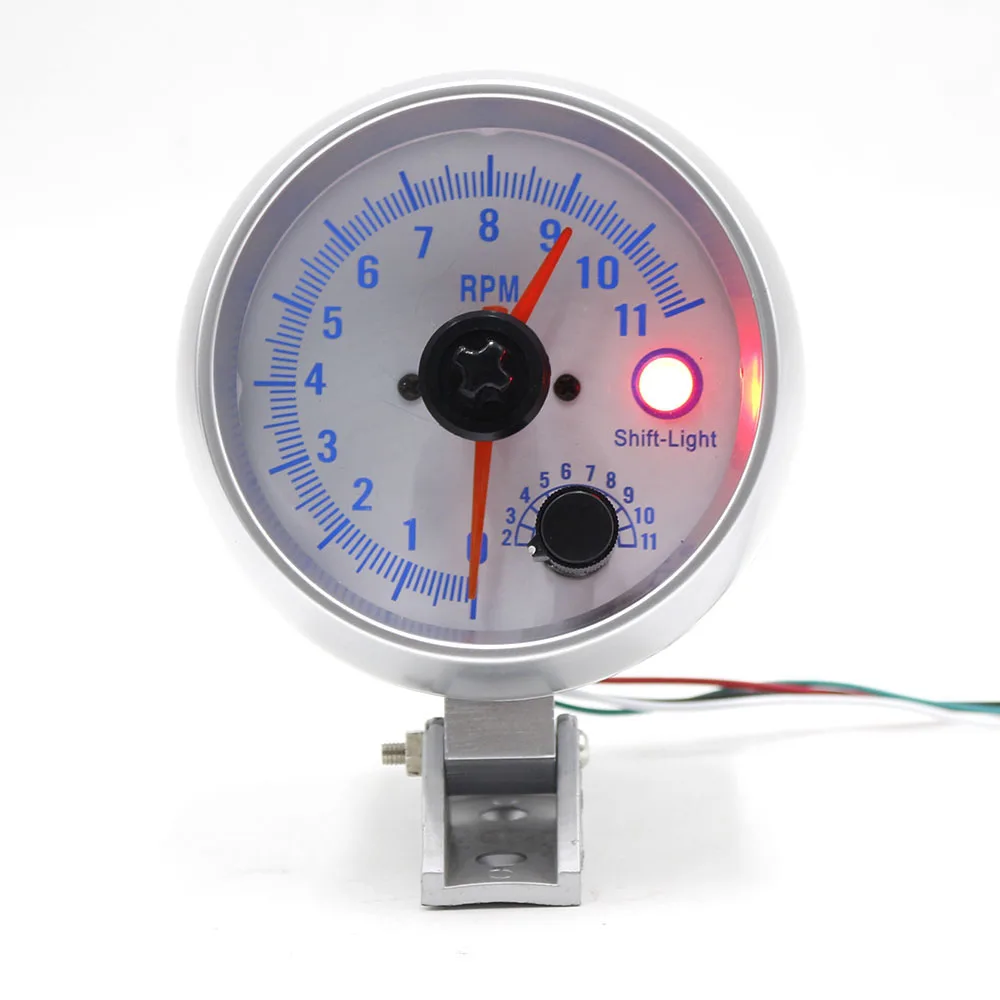3-75-95mm-Rpm-Tachometer-Gauge-4-6-8-With-Shift-Light-Adapter-Pointer ...