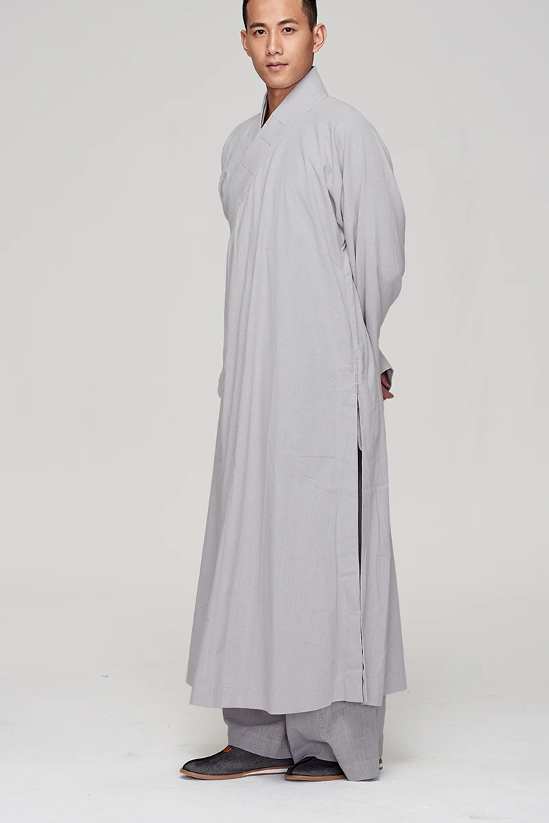 ZanYing Men S Religion Buddhist Meditation Monk Robe Grey ZYS29