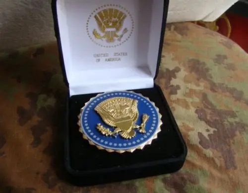 Military Us Presidential Service President Identification Metal Badge ...