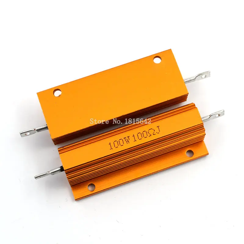 RX24-100W-100R-100RJ-Metal-Shell-Aluminium-Gold-Resistor-High-Power ...