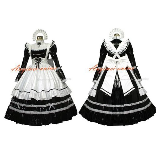 Aliexpress.com : Buy Sexy sissy maid PVC dress lockable Uniform cosplay ...
