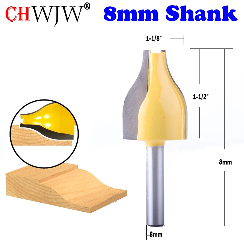 CHWJW 1pc 8mm Shank Raised Panel Vertical Router Bit Medium Ogee ...