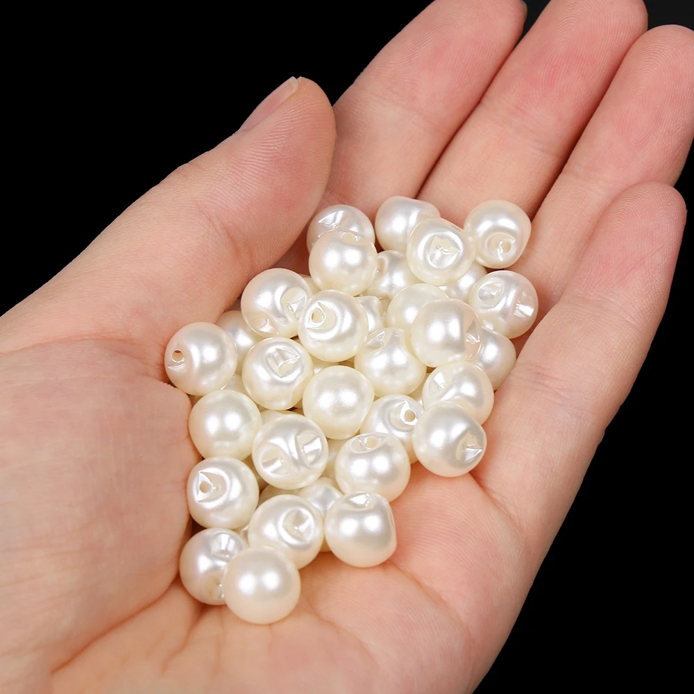 50-100PCS-10mm-Round-Sewing-Buttons-Pearl-Buttons-for-Clothing-Sewing ...