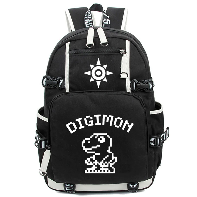 New Anime Digital Monster Digimon Adventure Luminous Backpack Men Lapt ...