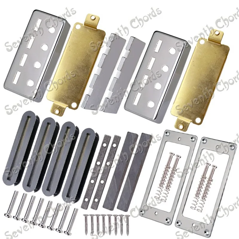 A Set of 4 Strings Bass Pickup Kits Producing Accessories Chrome Brass ...
