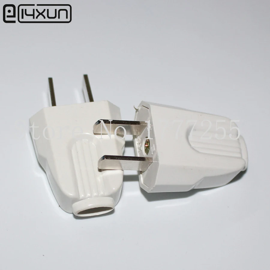 50pcs-10A-250V-Flat-2pin-AC-Power-Plug-Male-Electrical-Plugs-for ...