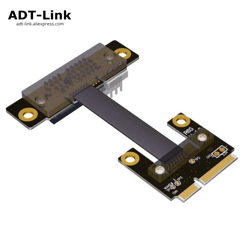Riser PCIe 1x PCI E x1 To Mini PCIe Half mPCIe Riser adapter Card elbow ...