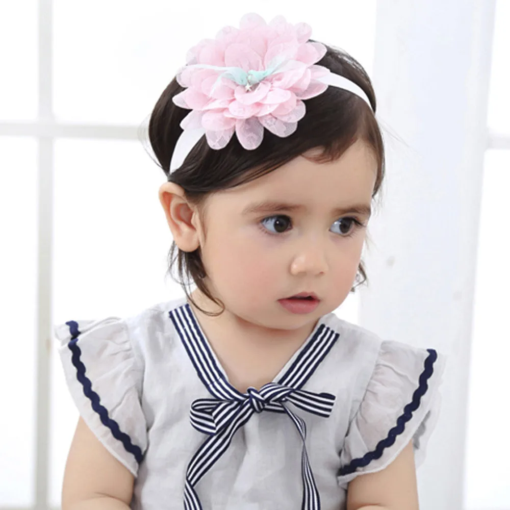 2018 bestselling Girl Head Accessories Hairband Baby Elastic Flower ...