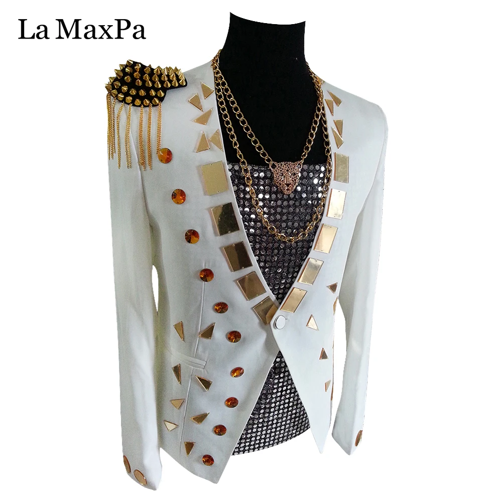 La MaxPa 2017 male singer DJ stage costume Club bar Nightclub mirror ...