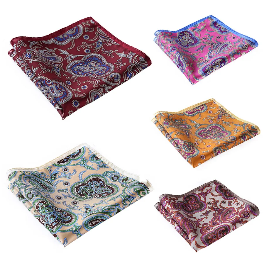 Handkerchief 100% Natural Silk Satin Mens Hanky Fashion Classic Wedding ...