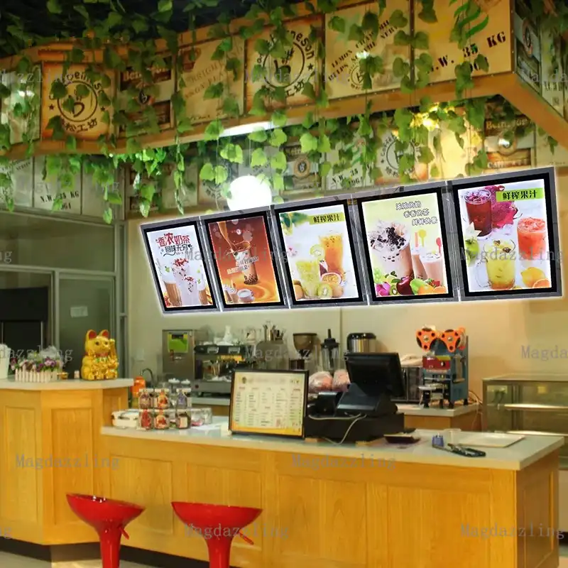LED Illuminated Wall Mounted Acrylic Menu Board for Fast Food ...