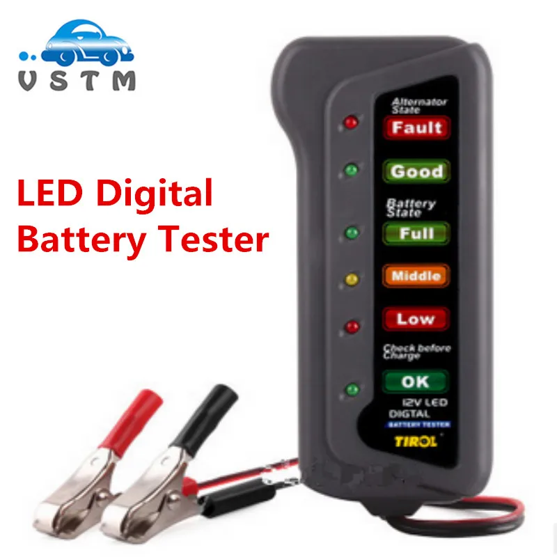 2018 Battery Tester Digital Capacity Tester Checker 12v Battery Power ...