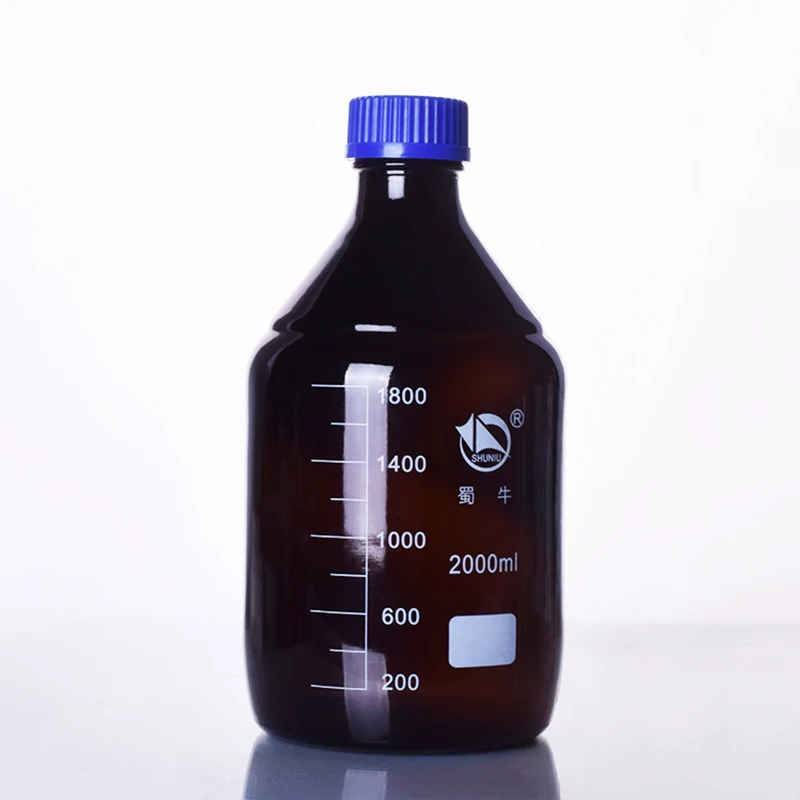 Brown Reagent Bottle,with Blue Screw Cover,normal Glass,capacity 2000ml ...