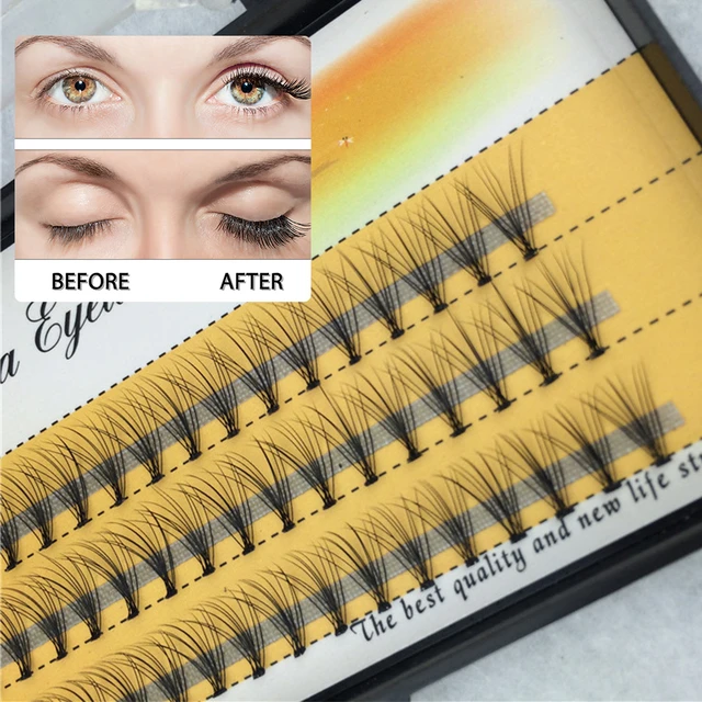 Individual False Eyelashes Before After