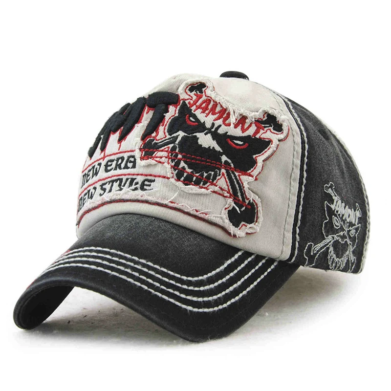 2019 Gothic Washed Branded Baseball Cap For Men New Style Dad Hat