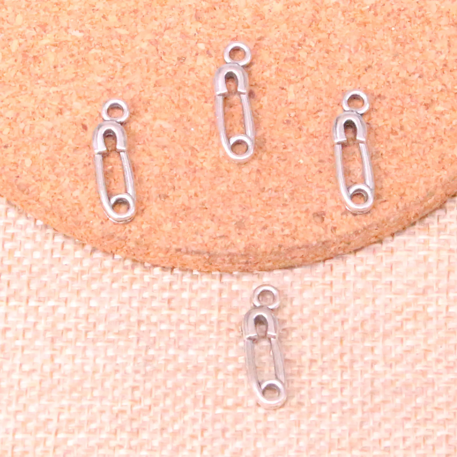 40pcs-Antique-Silver-Plated-safety-pin-baby-diaper-Charms-Pendants-Fit ...