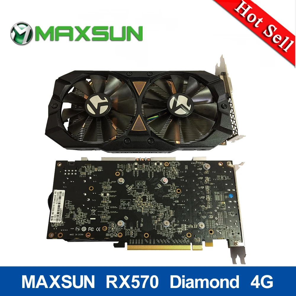 Memoria Samsung MAXSUN AMD RX570 diamante 4G tarjeta de vídeo GDDR5 ...
