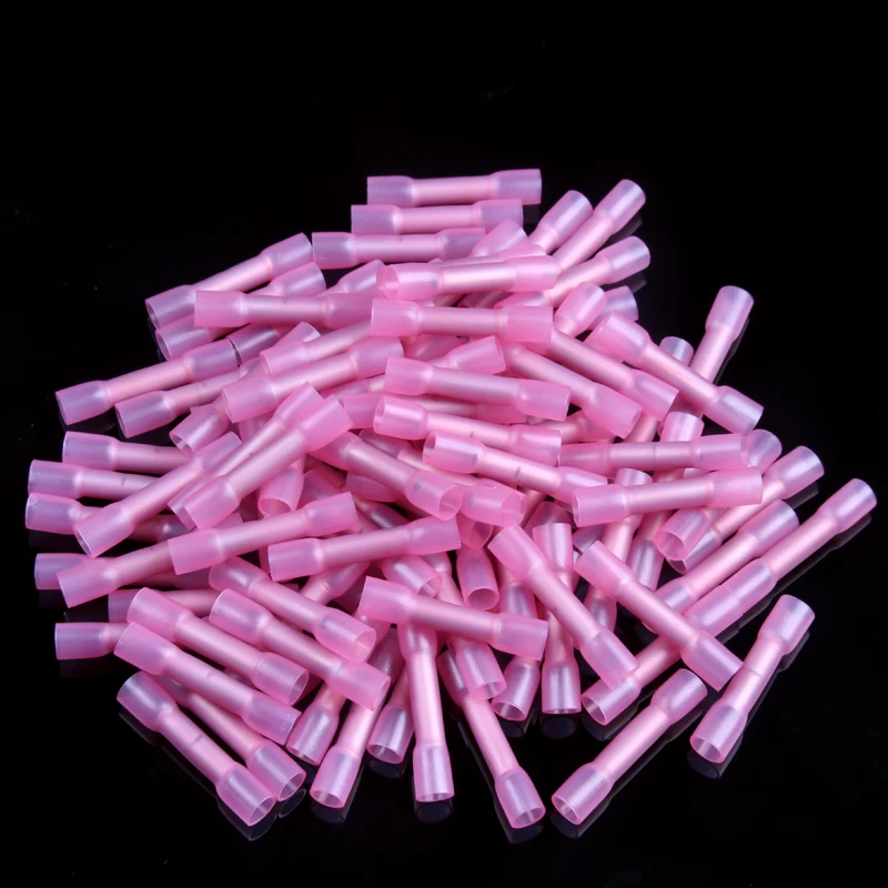 Red Heat Shrink Butt Crimp Terminals 100PCS Electrical Wire Cable Crimp ... Red Heat Shrink Butt Crimp Terminals 100PCS Electrical Wire Cable Crimp ...