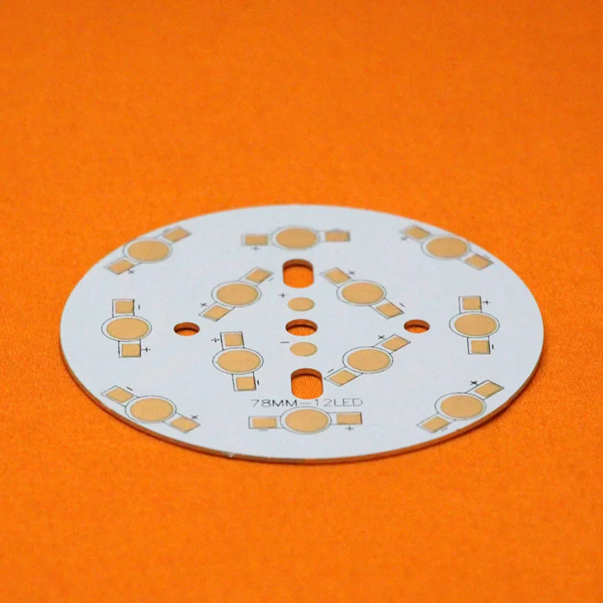 1 pcs/lot 12W LED PCB 78mm for 12pcs LEDs, aluminum plate base ...