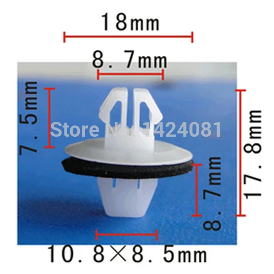 500x OEM Nylon für Toyota #90467 11063 9046711063 Rocker Panel Moulding ...