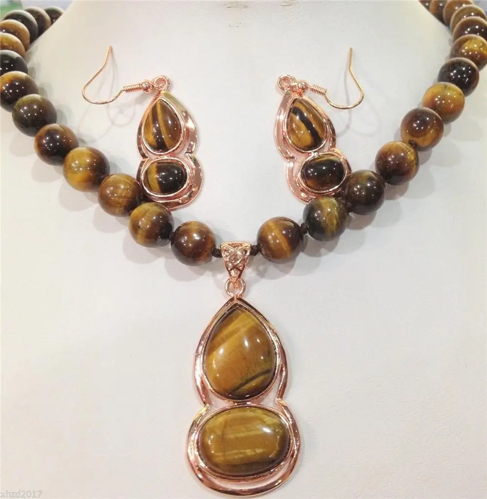 Free Shipping 10mm Genuine Tiger Eye Gems Natural Stone Stone