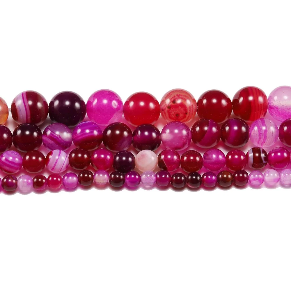 1strand/lot 4/6/8/10/12 mm Natural Stone Agates Beads For DIY Handmade ...