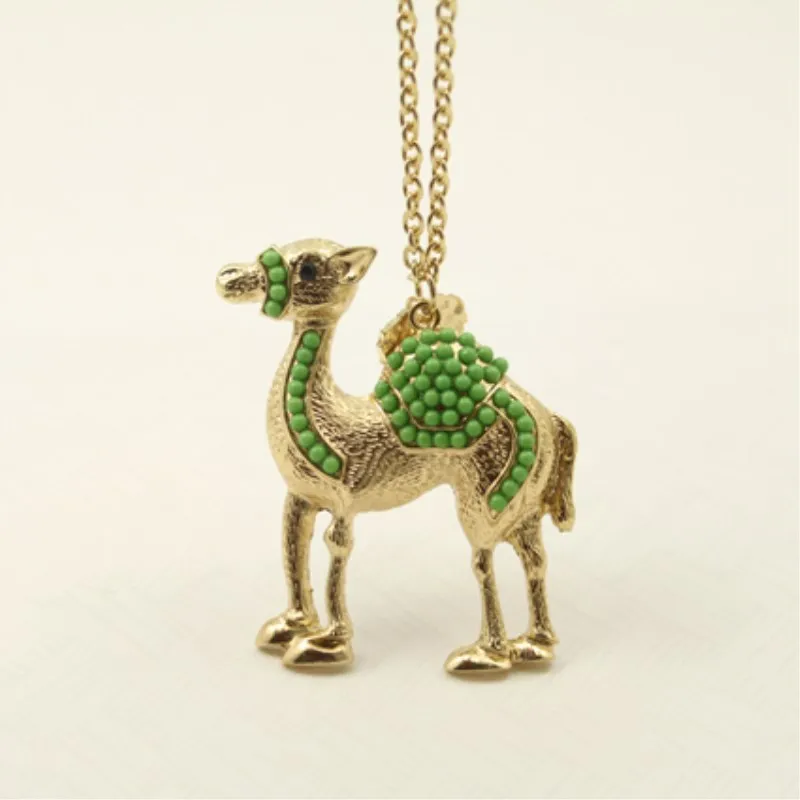 Accesorios de moda Camel colgante collar suéter cadena larga collares ...