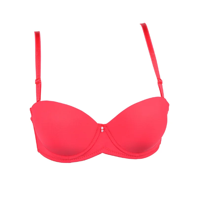 Push Up Bra Sexy Cotton Brassiere padded Cup Bra 32 34 36 A B Black Red ...